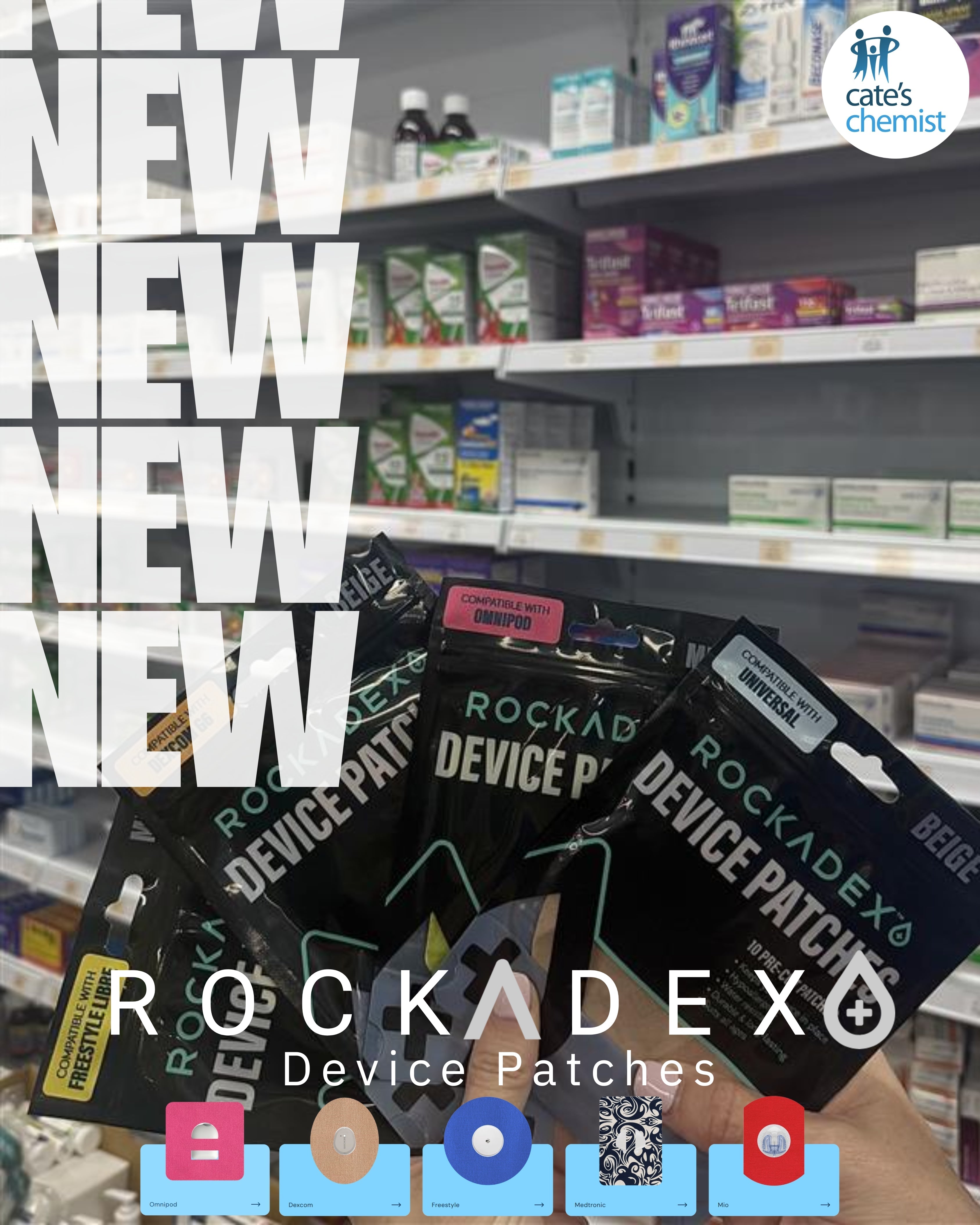 Brighten Up Diabetes Care with Rockadex Patches – Cate's Chemist