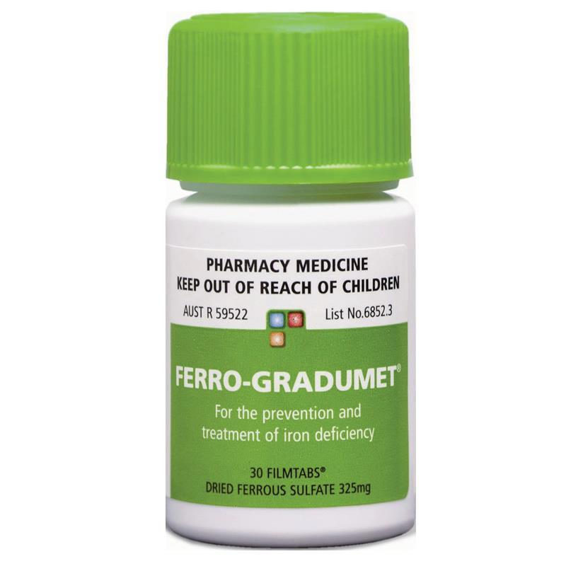 Ferro Gradumet 325mg 30 Tablets – Cate's Chemist