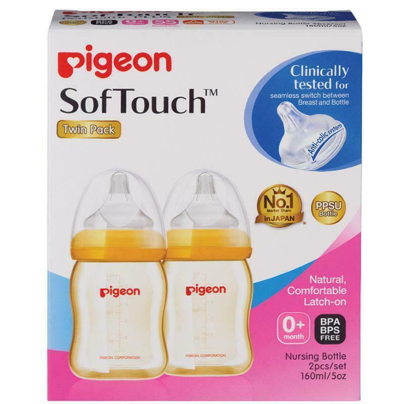 Pigeon SofTouch Peristaltic Plus PPSU Bottle 160ml Twin Pack – Cate's Chemist